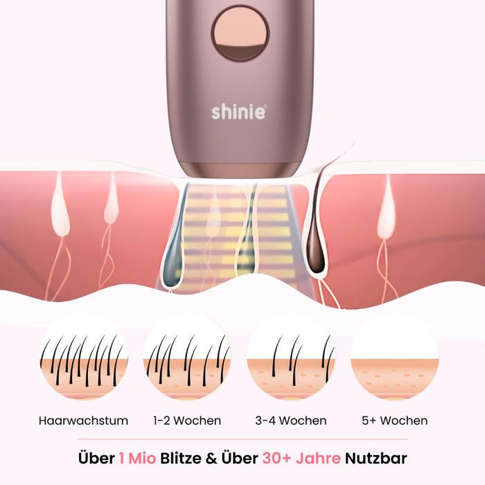 shinie IPL - Haarentfernungslaser dauerhafte glatte Haut von Zuhause
